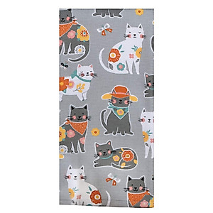 Kay Dee Designs Cat Patch Dual Purpose Terry Towel, Multi