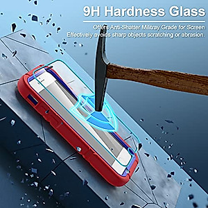 Grifobes for iPhone SE 2022/2020 Case, for iPhone 8/7 / 6 / 6S with [2Pack] Tempered Glass Screen Protector, Heavy Duty Shockproof Protective iPhone SE 3rd/2nd Generation Cover 4.7" for Kids Boys