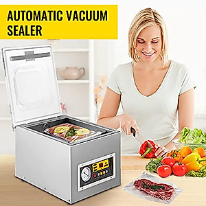 BestEquip Chamber Vacuum Sealer Machine DZ 260S Commercial Kitchen Food Chamber Vacuum Sealer, 110V Packaging Machine Sealer for Food Saver, Home, Commercial Using