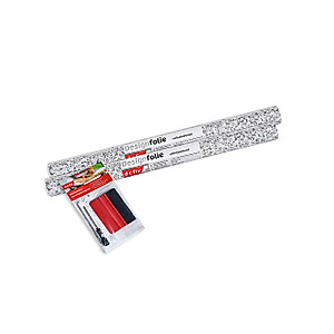 d-c-fix 346-0180-2PKA Decorative Self-Adhesive Film, Grey Granite, 17" x 78" Roll, 2-Pack with Applicator