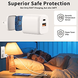 USB C Charger, Type C Charger Fast Charging, USB Wall Charger, 20w Fast Speed Cube Brick Boxes Compatible for New iPhone 12 13 14 Pro/Pro Max, XR XS SE AirPod iWatch iPad