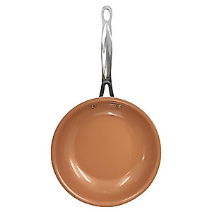Gotham Steel Ceramic and Titanium Nonstick Fry Pans, Red, 11"