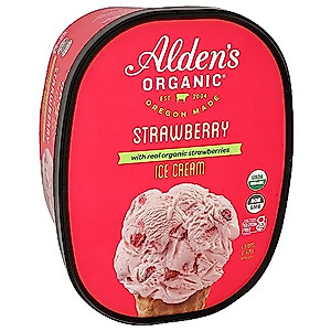 Alden's, Organic Strawberry Ice Cream, 48 oz (Frozen)