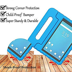 LTROP Onn 7 Inch Tablet Case, Surf Onn 7 Tablet Case, Shockproof Handle Stand Child Proof Case for Walmart Onn 7" Tablet Android 2020/2019 (Model: 100005206/100015685) - Blue