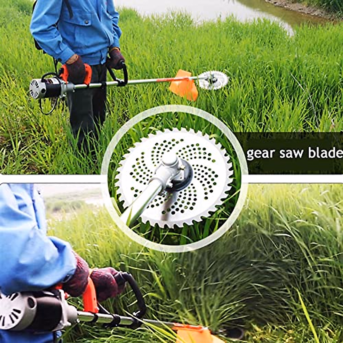 Electric Cordless Grass Trimmer,24v/48v Lithium Battery Grass Cutting Machine Handheld Garden Edge Trimmer,Multi-Functional Lawn Edger Shear Grass Cutter Edging Tools for Gardening