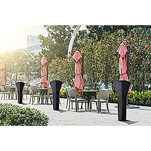 Lyfehack Patio Heater Weatherproof Cover, Heavy Duty for Standup Outdoor Heater Waterproof with Zipper Oxford Fabric (89'' H x 33" D x 19" B)