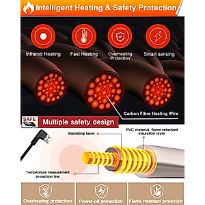 MBVOICO Heated Vest for Women Men - Electric Warming Vest with 11 Heat Zones Unisex Heating Clothing (Medium)