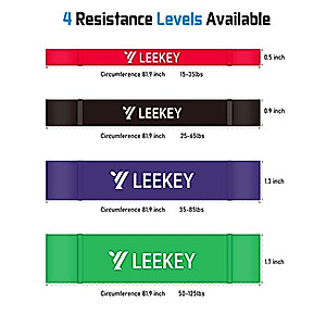 LEEKEY Resistance Band Set, Pull Up Assist Bands with Non-Slip Texture-Stretch Resistance Band Exercise Bands - Mobility Band Powerlifting Bands for Resistance Training