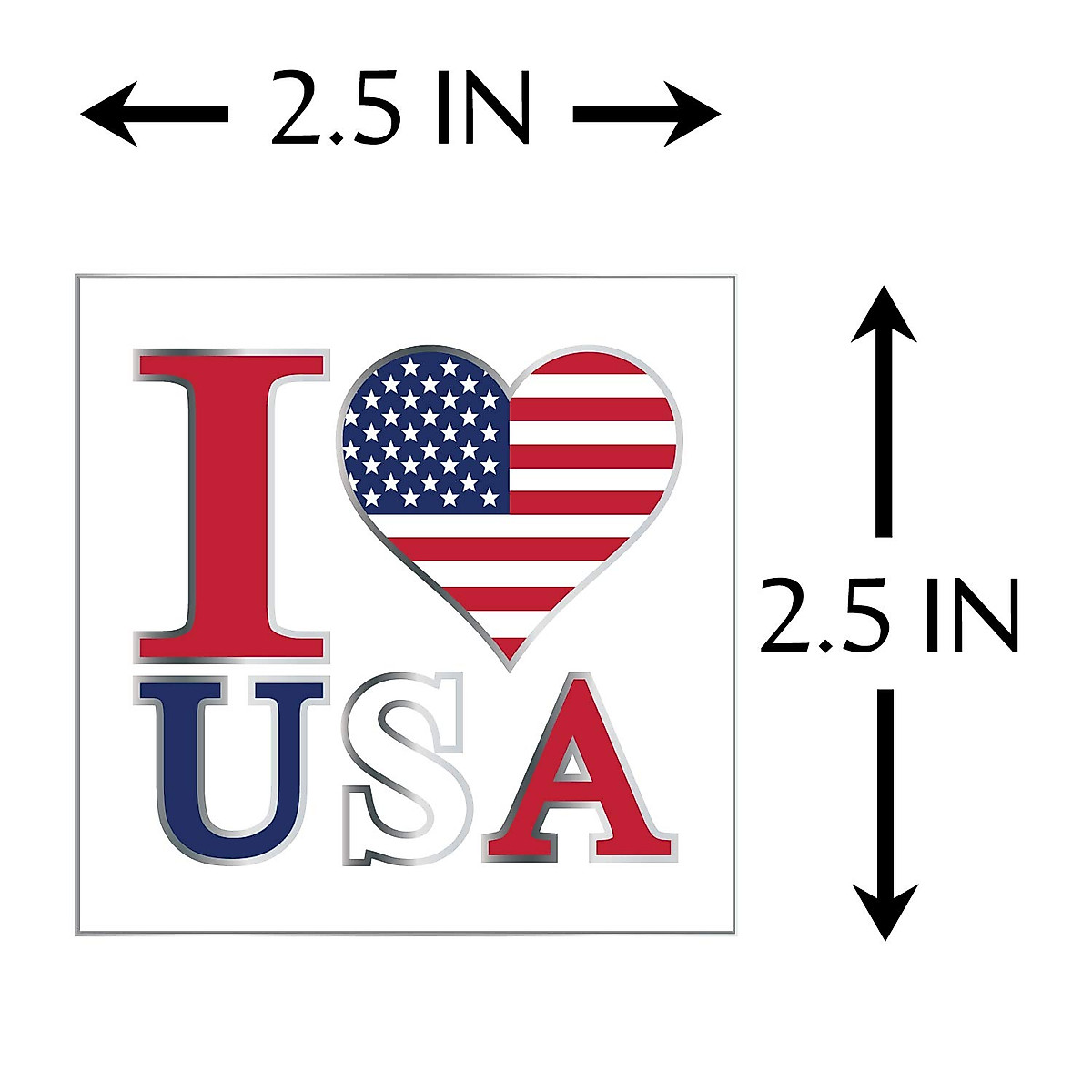 24 Patriotic Temporary Tattoos | 4th of July Party Supplies | USA Party Favors and Fourth of July Party Decorations | Metallic American Flag Red White and Blue Fake Tattoos | By John & Judy