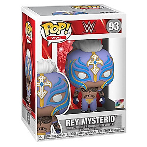 POP WWE: Rey Mysterio Funko Pop! Vinyl Figure (Bundled with Compatible Pop Box Protector Case) Multicolored 3.75 inches