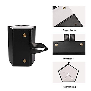 SMARTTOP 5-Slot Travel Sunglasses Organizer Collector - PU Eyeglasses Storage Case Box -Multiple Hanging Eyewear Holder Display