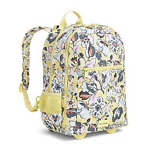 Vera Bradley Recycled Lighten Up Reactive Slim Rolling Backpack, Sunny Garden,One Size