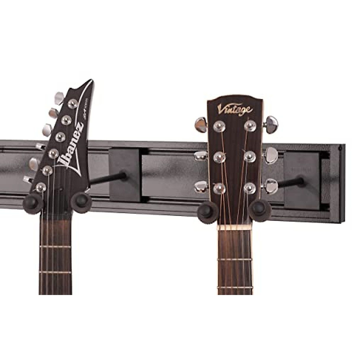 Guitar Lab Guitar Wall Mount - Guitar Rack for Multiple Guitars - 6 Adjustable Rubber Cradles - Guitar Wall Hangers for Electric, Bass, Acoustic - 6 Guitar Wall Rack - Guitar Holder Wall Mount