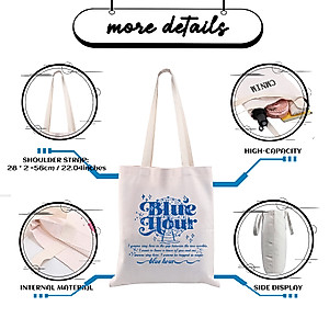 CMNIM Blue ’ Hour Inspired Tote Bag TomorrowXT Album Kpop Merchandise Korean Music Gift for Kpop Lover Party Favor (Blue ’ Hour Inspired Tote Bag)