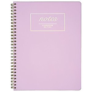 Cambridge 59309 Workstyle Notebook, 1 Subject, Wide/Legal Rule, Lavender Cover, 9.5 x 7.25, 80 Pages