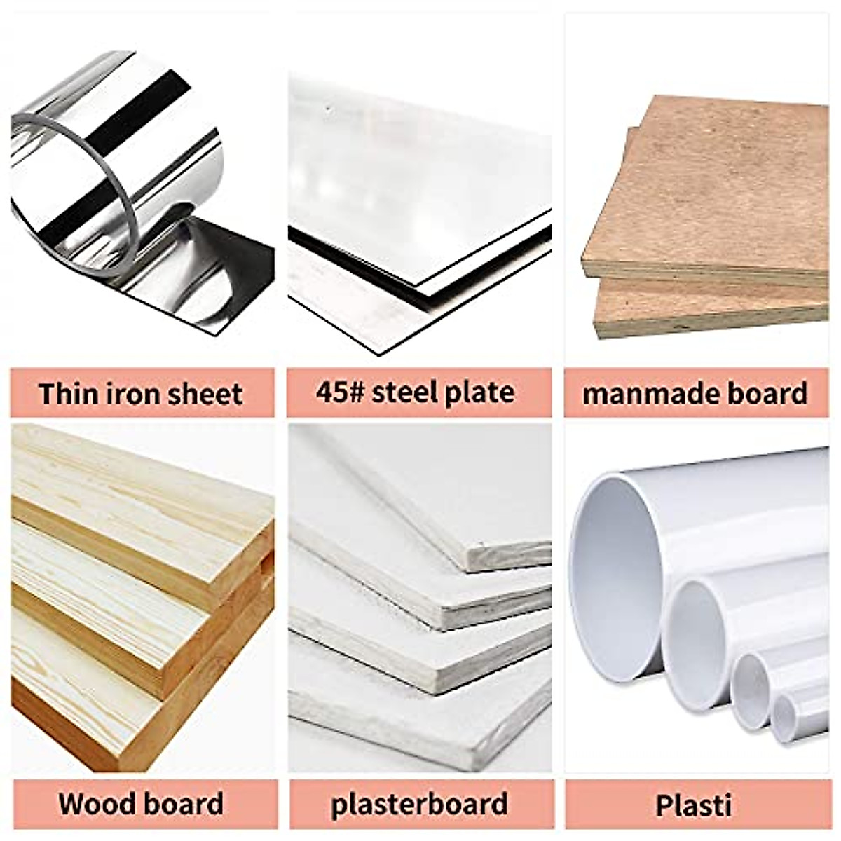 6-1/8 Inch Hole Saw for Recessed Lights, 155mm HSS Hole Cutter, Bi-Metal Hole Drill Bit with Hex Shank for Cutting Soft Metal, Iron, Aluminium, Wood, Drywall, Pipe, Plastic, Fibreboard(Red, 6.1 Inch)