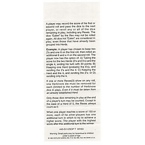 Koplow Games Dino Dice Game 5 Dice Set with Travel Tube and Instructions