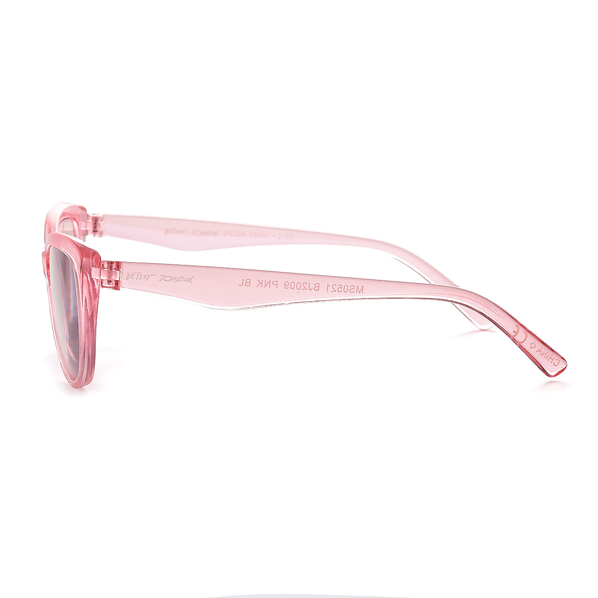 Betsey womens Yara Blue Light Glasses Reading Glasses, Crystal Pink, 40mm US