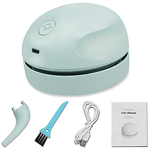 prowithlin Desktop Vacuum Cleaner USB Charging with Vacuum Nozzle Cleaning Brush, Detachable Design & Portable Mini Table Dust Vaccum Cleaner Crumbs, Piano, Computer, Car Etc