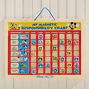 Melissa & Doug Disney Mickey Mouse Clubhouse My Magnetic Responsibility Chart - Routine, Reward Board/ Chart For Toddlers and Kids Ages 3+, Small
