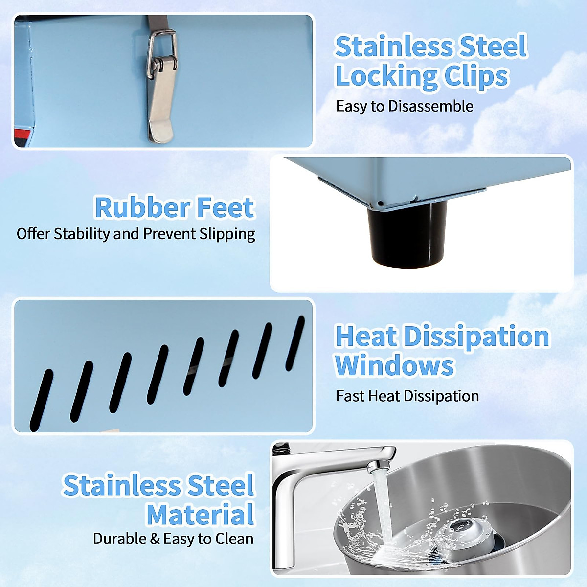 Commercial Cotton Candy Machine, Electric Floss Maker with Stainless Steel Bowl, for Home Party Carnival,Blue