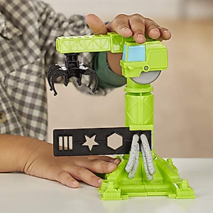 Play-Doh Wheels Crane and Forklift Construction Toys with Non-Toxic Play-Doh Cement Buildin' Compound Plus 2 Additional Colors (Frustration-Free Packaging)
