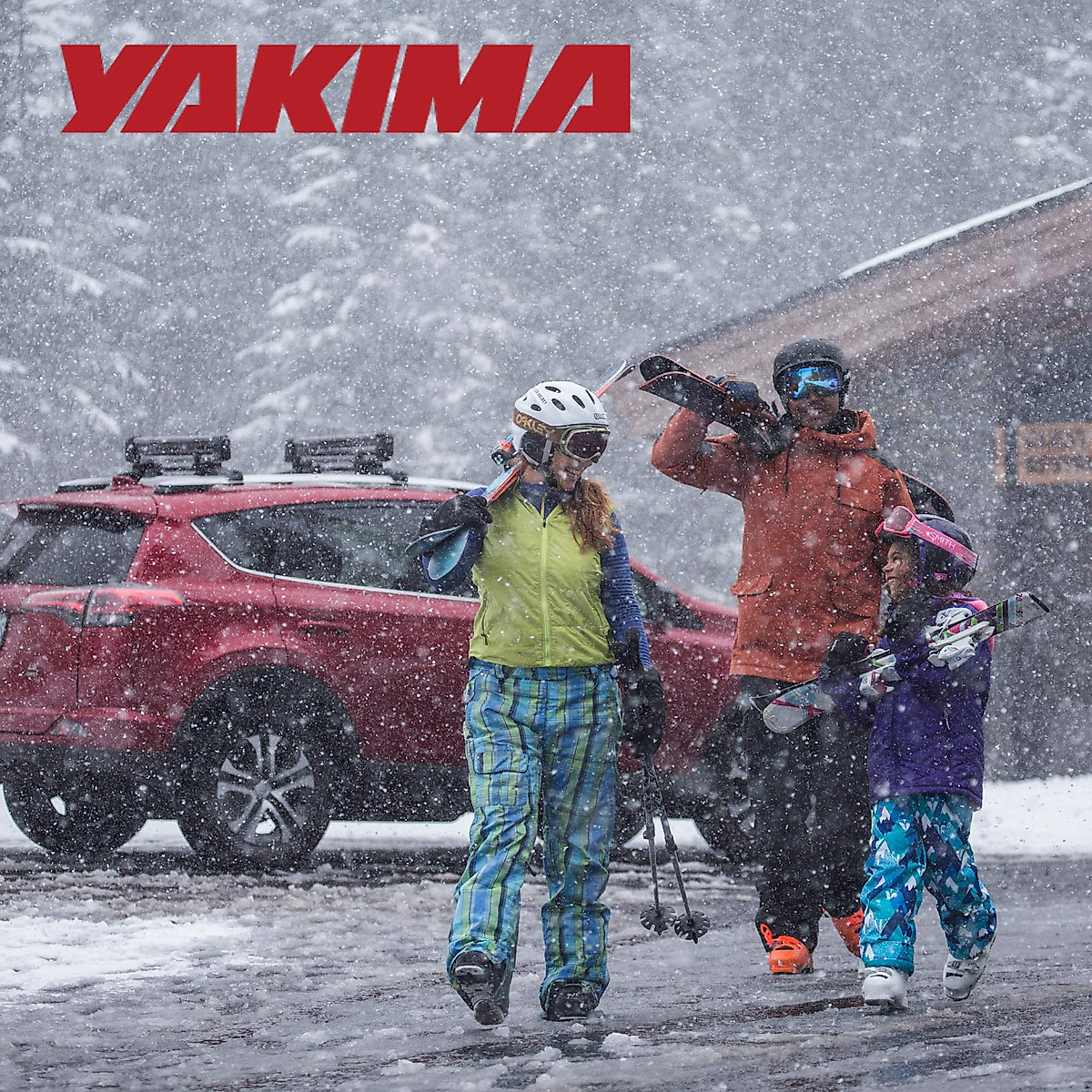 YAKIMA - HitchSki Ski & Board Conversion Mount For Bike Hitch Rack, Fits Up To 6 Pairs of Skis or 4 Snowboards