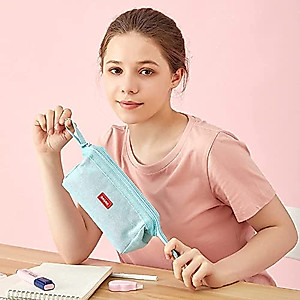 CICIMELON Pencil Case Pen Pouch Bag Big Capacity for School Office Teen Girl Boy Women Men