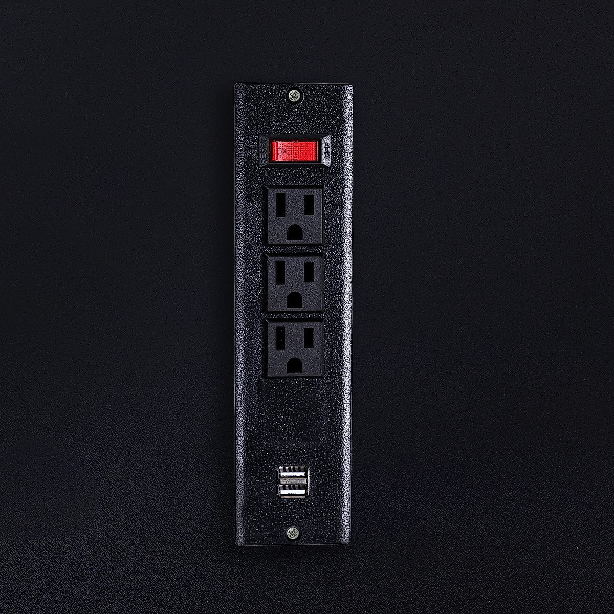 Elsy 3-Drawer File Cabinet Two-Tone Desk with Keyboard Tray, Power Outlets, USB Ports Charging Station, Metal Legs - 47.2" Wooden Computer Writing Desk Gaming Sturdy Home Office Desk - Black, Natural