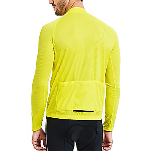 CATENA Men's Cycling Jersey Long Sleeve Shirt Running Top Moisture Wicking Workout Sports T-Shirt Grey