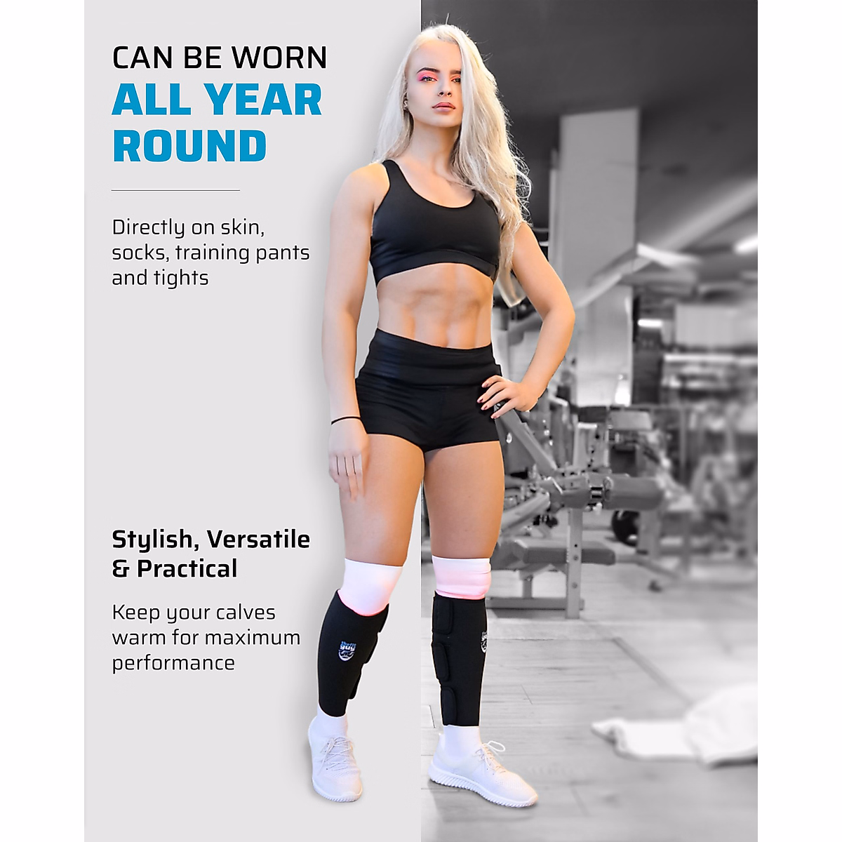 THEFITGUY Weightlifting 5mm Deadlift Shin Guards, EasyWear - No Need to Take Off Shoes, Wear Over Skin, Socks, Training Pants and Tights, Ultimate Shin Protection (Pair)