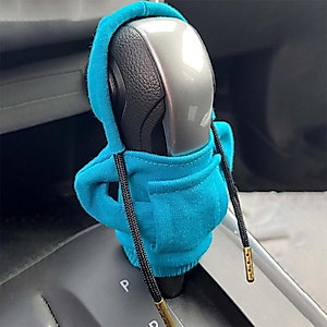 Jorlzeut 2023 New Car Gear Shift Cover Hoodie Car Gear Shift Cover, Mini Hoodie for Car Shifter, Car Gear Shift Knob Hoodie, Hoodie Shift Knob Cove（2PCS ）