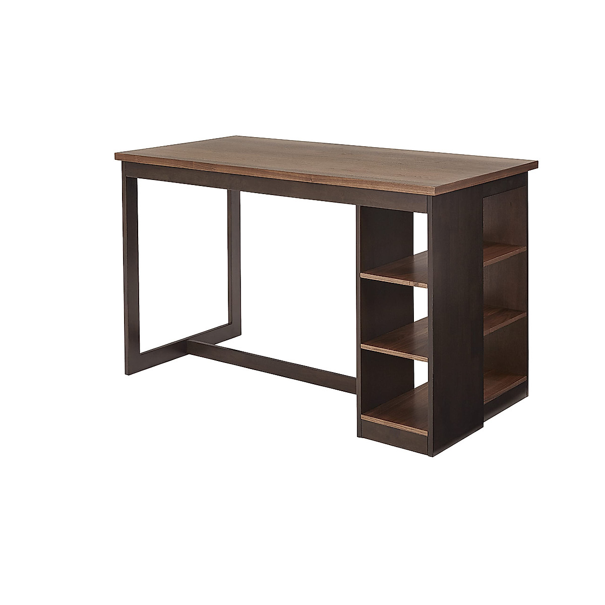 Progressive Furniture Counter Storage Table, Walnut/Chocolate