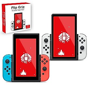 KKOZESST Portrait Mode Flip Grip Handheld Accessory for Nintendo Switch Vertical Mode Orientation Works with OLED Joy-con Grips Stand
