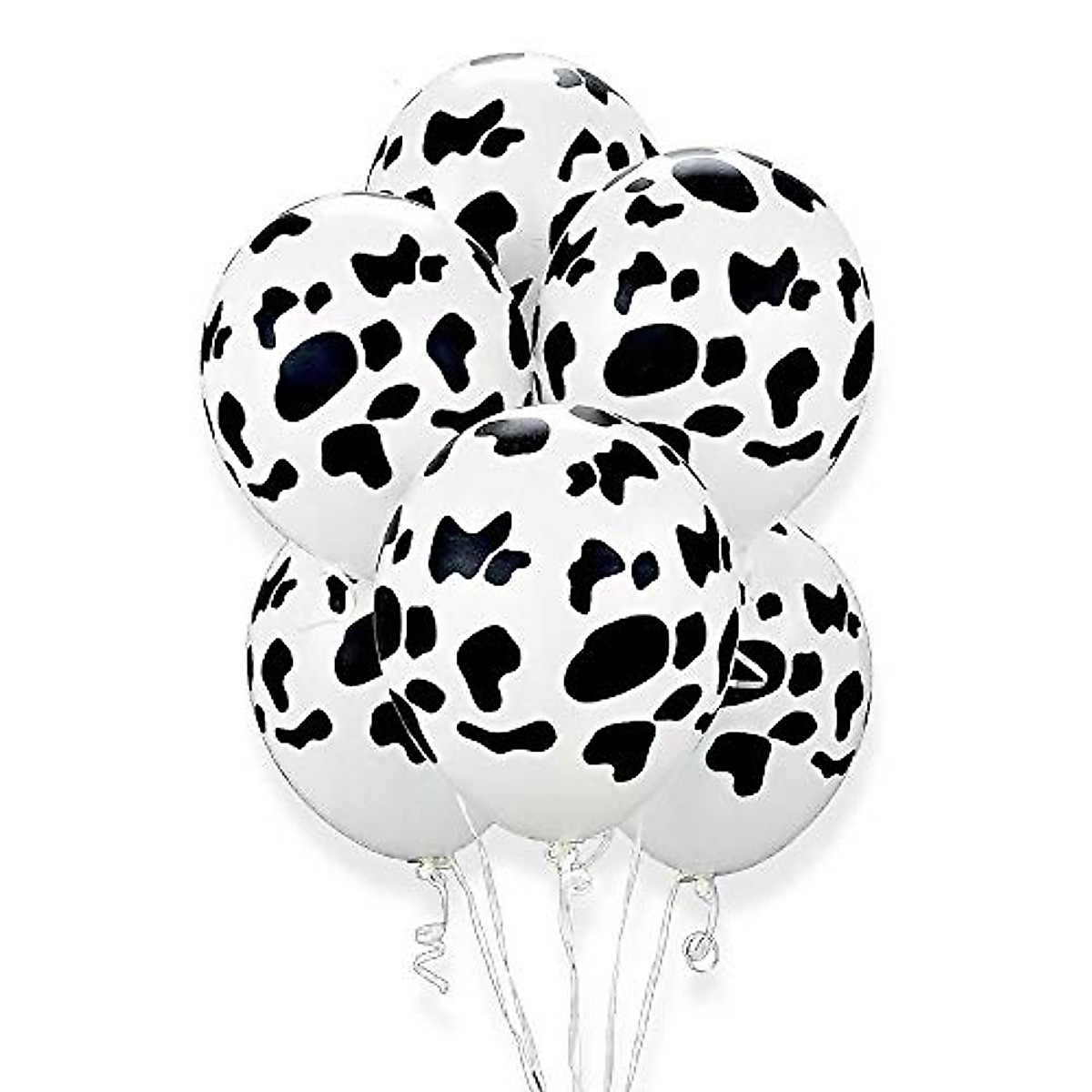 36pcs Cow Print Balloons 12" Latex Balloon in Black and White for Western Cowboy Theme for Kids Birthday Party Favor Supplies Decorations