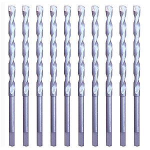 Masonry Drill Bits 3/16 in.x 3-1/2 in. Carbide Tip Flat Shank Drill Concrete Stone Bricks-10Pcs