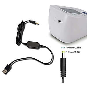 DigitCont USB 5V to DC 6V 4mm x 1.7mm Power Cable, Compatible with Omron blood pressure monitor, USB Voltage Step Up Converter Cable, Power Supply Adapter Cable, 4 ft. DC 5V to DC 6V Cable