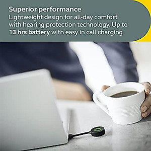 Jabra Engage 55 Stereo Wireless Headset with Link 400 USB-C DECT Adapter – Noise-Cancelling Microphone, Extensive Range, Hearing Protection – MS Teams Certified, Works with All Other Platforms – Black