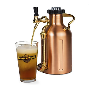 GrowlerWerks uKeg Carbonated Growler-Great Gift for Beer Lovers, 64 oz, Copper
