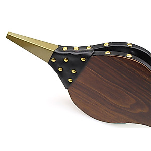 DYWISHKEY Bellows, Fireplace Bellows 15 Inch x 6.5 Inch, Air Bellow Fireplace Blower Leather Bellows Fire Bellows for Fireplaces, BBQ and Camping, Bellow with Hanging Leather Strap