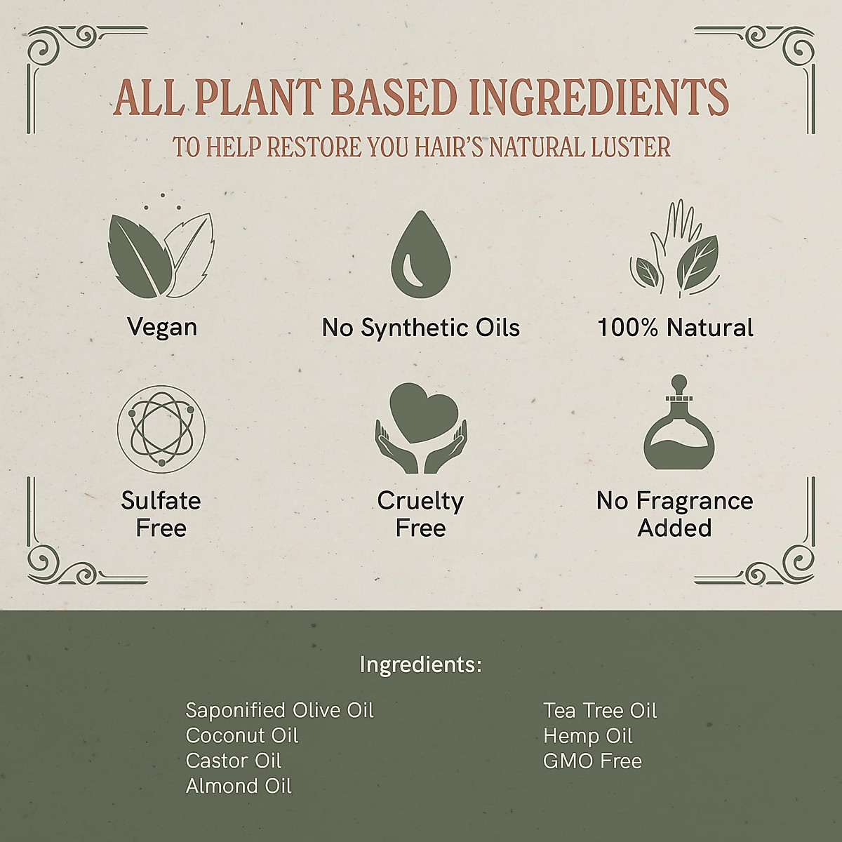 J·R·LIGGETT'S All-Natural Shampoo Bars - Tea Tree & Hemp Oil Formula, Strong and Healthy Hair, Nourish Follicles with Antioxidants & Vitamins, Detergent and Sulfate-Free, Set of Three, 3.5 Ounce Bars