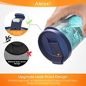 Aieve Tumbler Lid Compatible with Tervis,4Pcs Replacement Covers for 16oz Tumbler,Leak-proof Cup Lid (Blue,Green,Purple and Red)