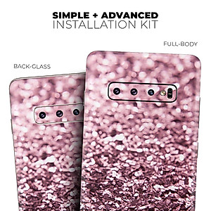 DesignSkinz Subtle Pink Glimmer Protective Vinyl Decal Wrap Skin Cover Compatible with The Samsung Galaxy S20 (Screen Trim & Back Glass Skin)