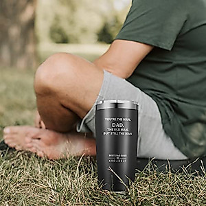 KRDADELF Dad Birthday Gifts from Daughter Son kids, 20oz Best Dad Wine Tumbler for Dad Who Wants Nothing Pocket Watch For Men Who Have Everything Gifts Idea for Fathers Day Christmas