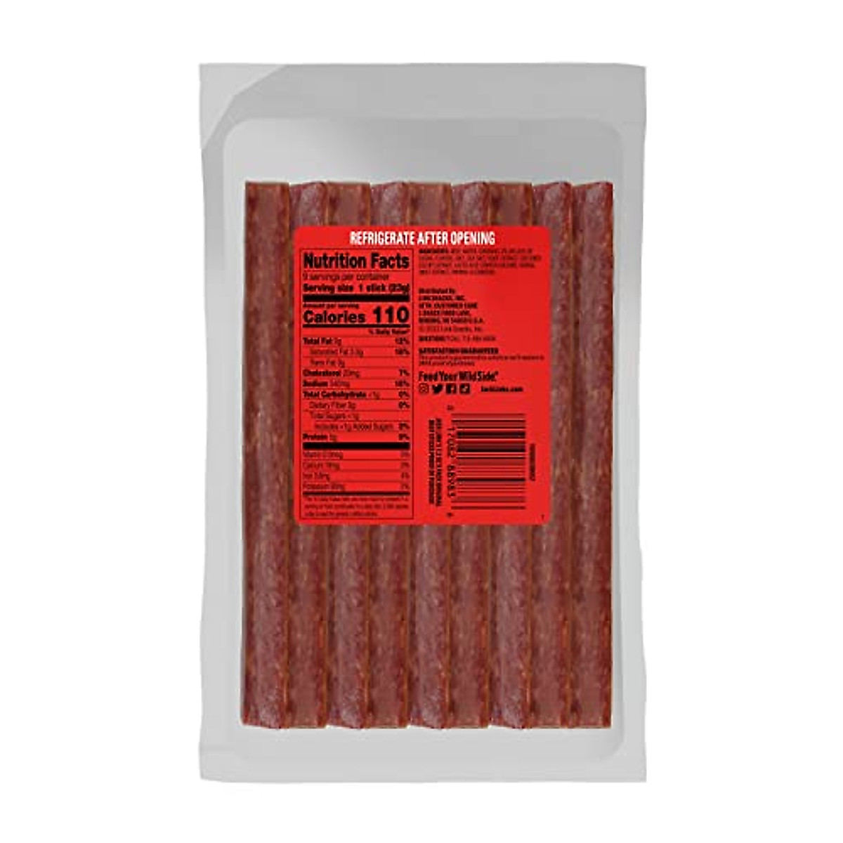 Jack Link's Beef Sticks, Original – Protein Snack, Meat Stick, Made with 100% Beef, No Added MSG** – 7.2 Oz.