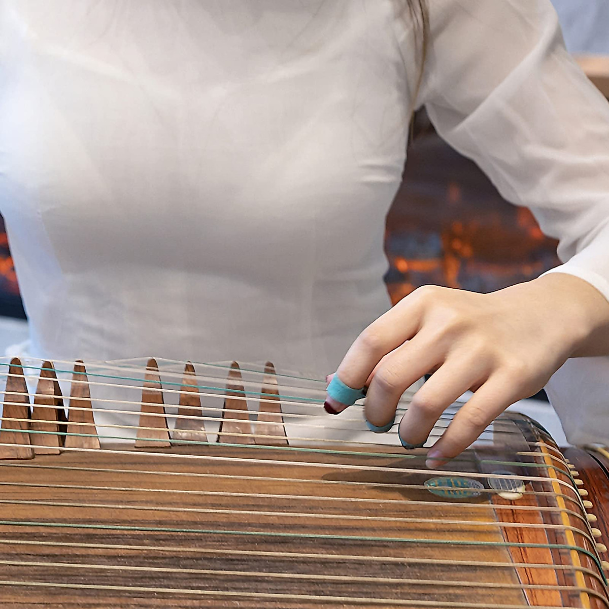 Professional Guzheng Nails Black Ox Horn Finger Protectors for Guzheng Beginners Guqin Instrument (Large), 3x1.3cm, CM0B1150VCU1MM11QN2