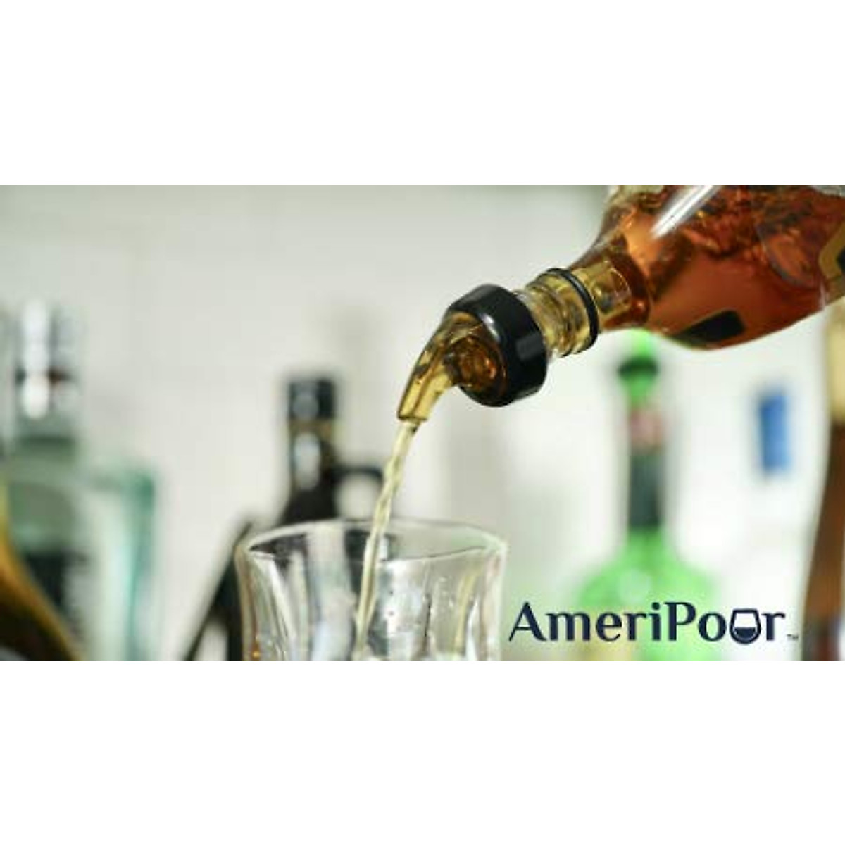 Measured Liquor Pourers - Large Cork For Oversized Bottles - Made 100% In The USA. Bar Spouts That Don't Leak - No Cracks, Just A Perfect Cocktail Pour Everytime. (Clear, 1.5oz (45ml) - 3 Pack)