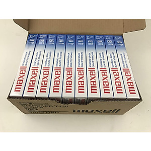 Maxell T-120 VHS 6-Hours Videocassette - 10 Pack