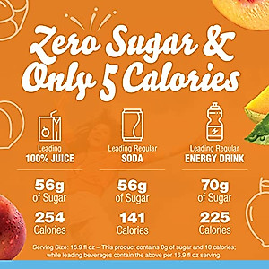 Crystal Light Sugar-Free Peach Mango Green Tea On-The-Go Powdered Drink Mix 10 Count