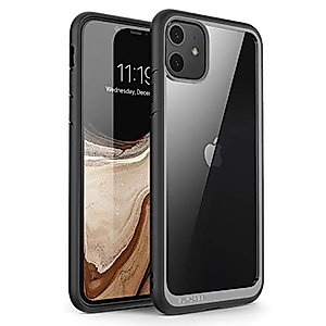 SUPCASE Unicorn Beetle Style Series Case Designed for iPhone 11 6.1 Inch (2019 Release), Premium Hybrid Protective Clear Case (Black)